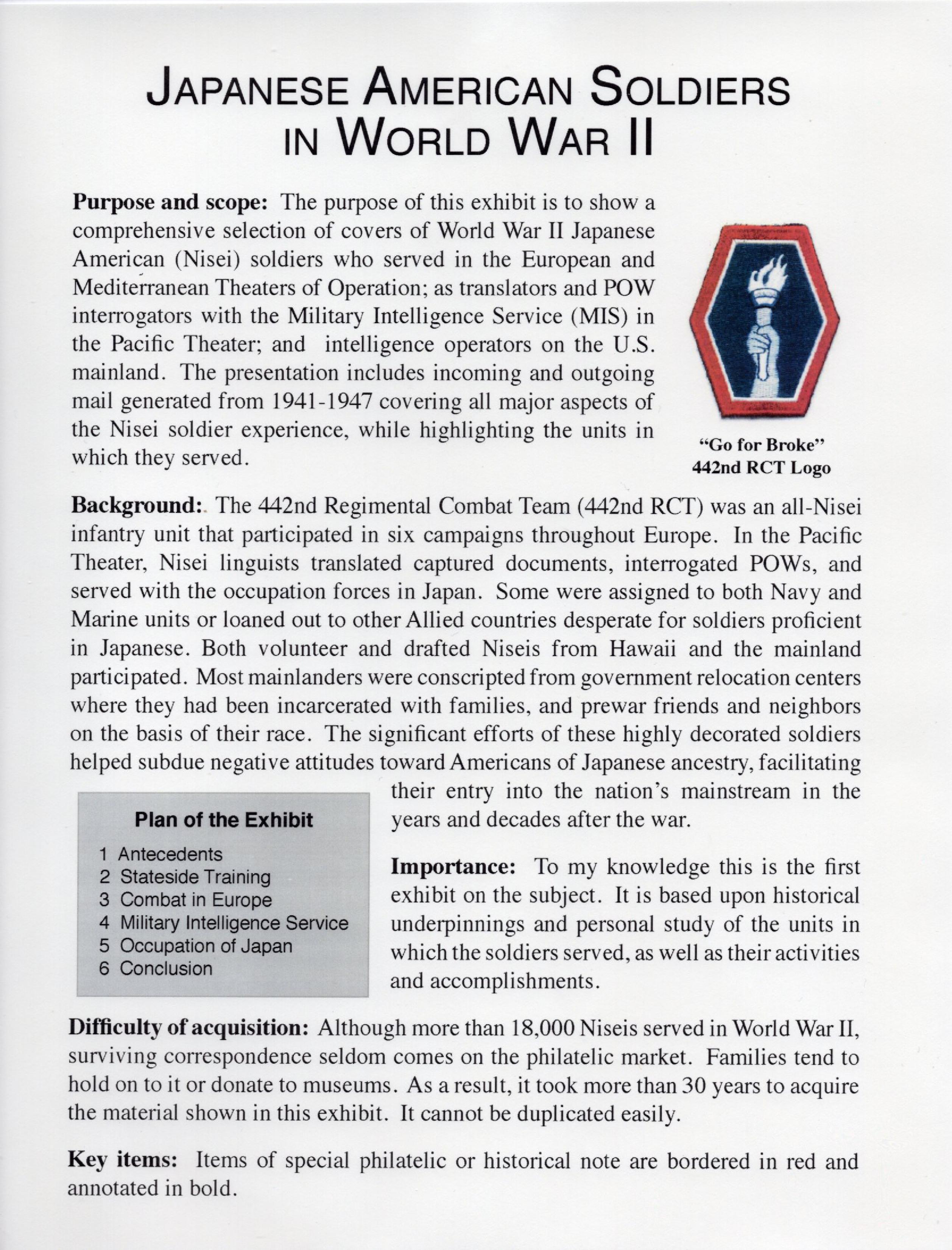 Japanese American Soldiers in World War II Page 1
